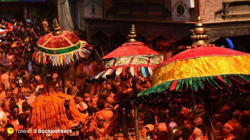 Sindoor Jatra - A Frenzy of Colours at Thimi, Nepal | Tale of 2 Backpackers